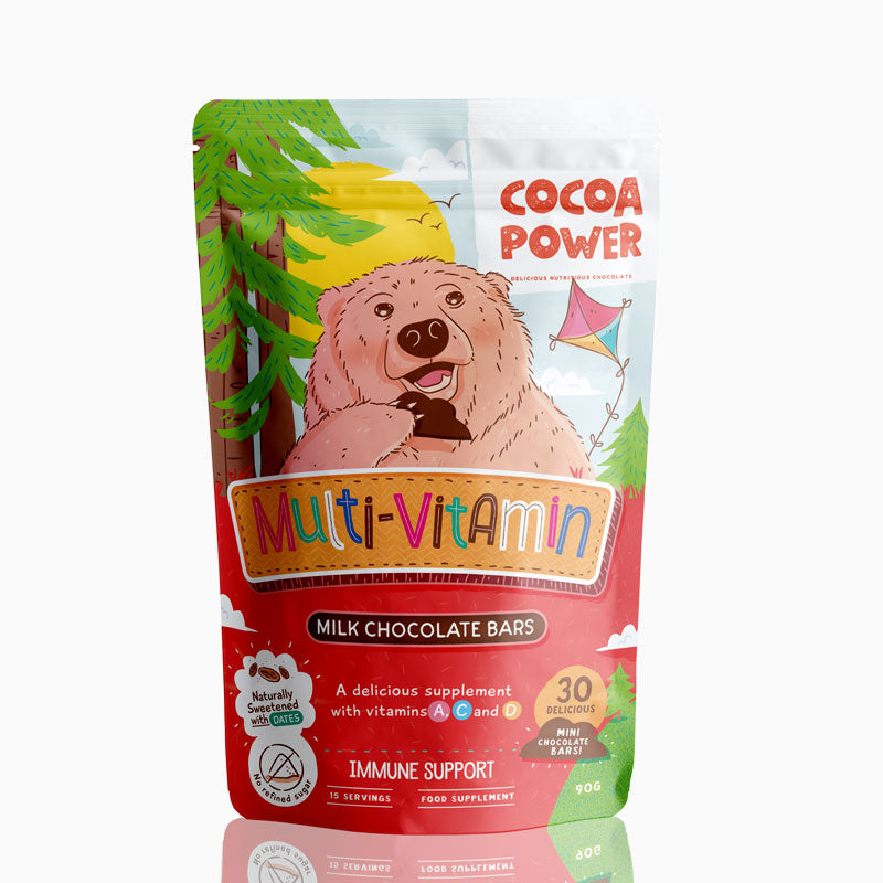 Cocoa Power Kids Multivitamin Chocolate – Vitamins A, C & D for Immune ...